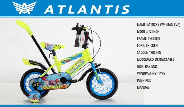 Sepeda Anak ATLANTIS 12 Inch Laki-laki dan Perempuan | Distributor Sepeda
