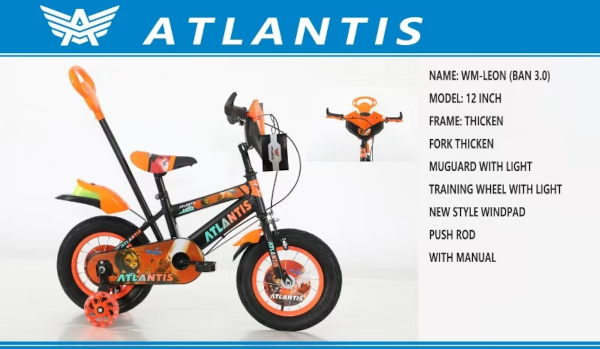Sepeda Anak ATLANTIS 12 Inch Laki-laki dan Perempuan | Distributor Sepeda